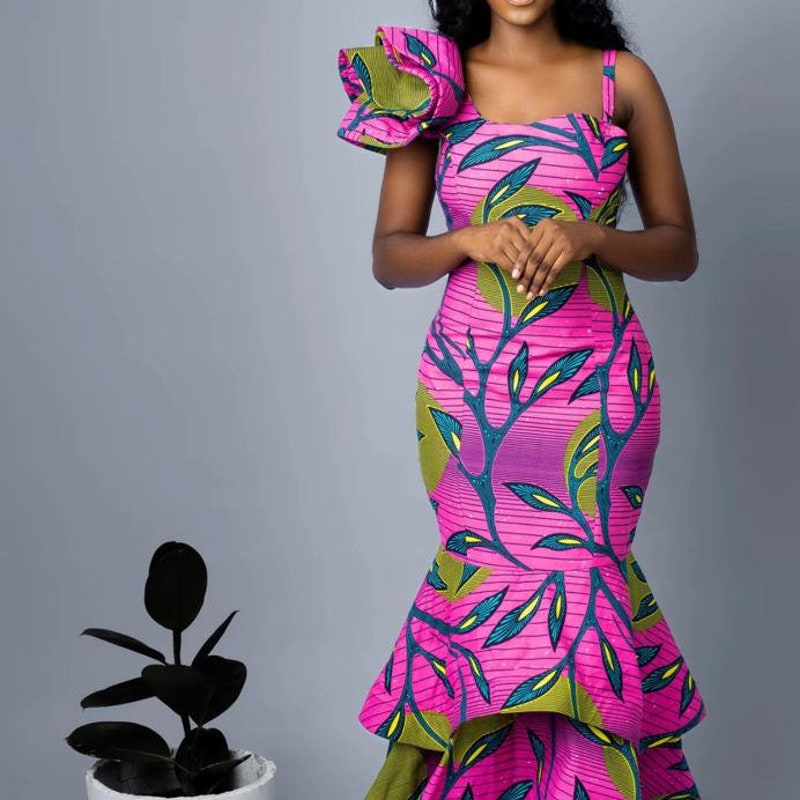 Pink African Dress - Etsy