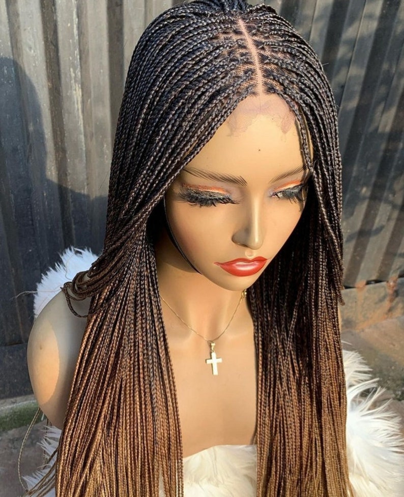 Gorgeous 30 Inches Long Braided Wig for Black Women With Closure and ...