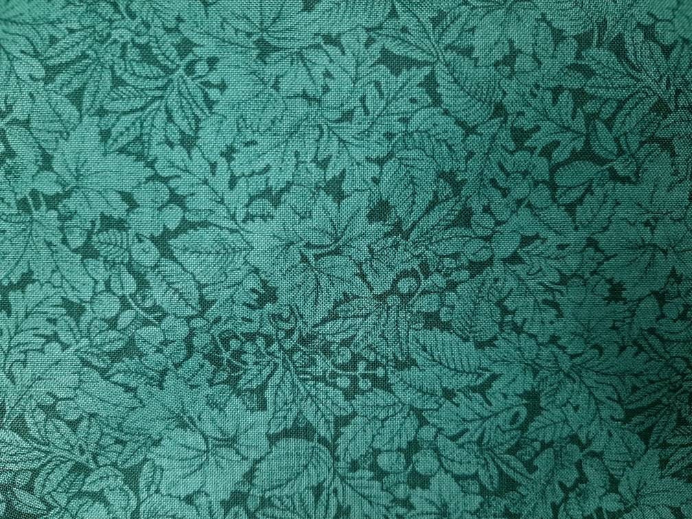 Tone on Tone Green Cotton Print - Etsy