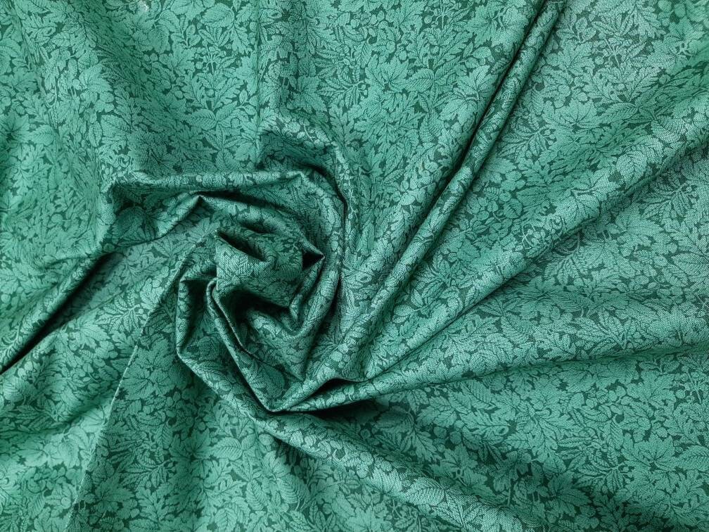 Tone on Tone Green Cotton Print - Etsy