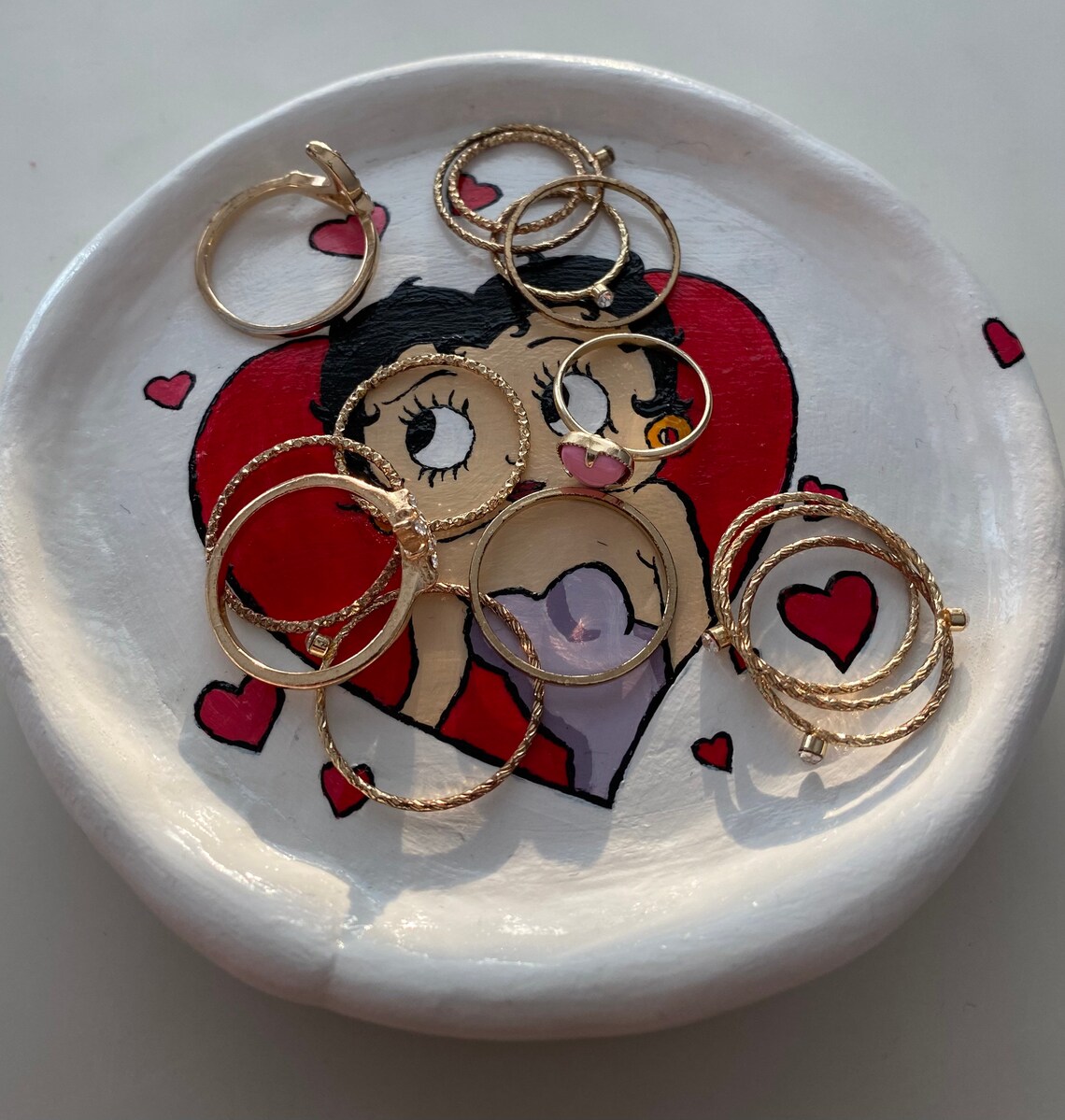 Betty Boop Aesthetic Clay Trinket Dish/tray - Etsy
