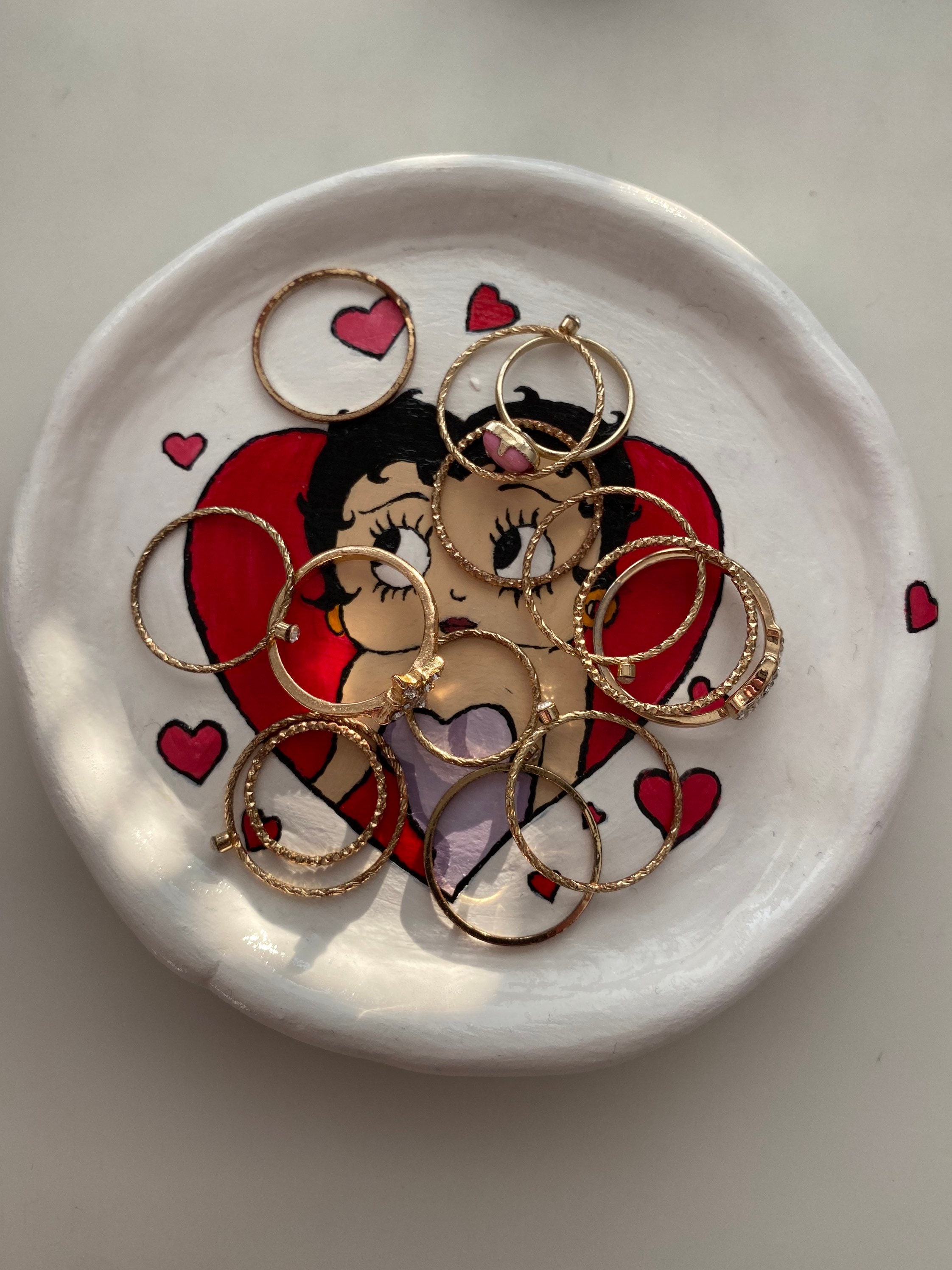 Betty Boop Aesthetic Clay Trinket Dish/tray - Etsy