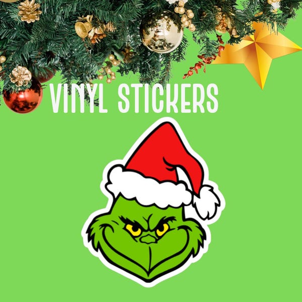 The Grinch Stickers - Etsy