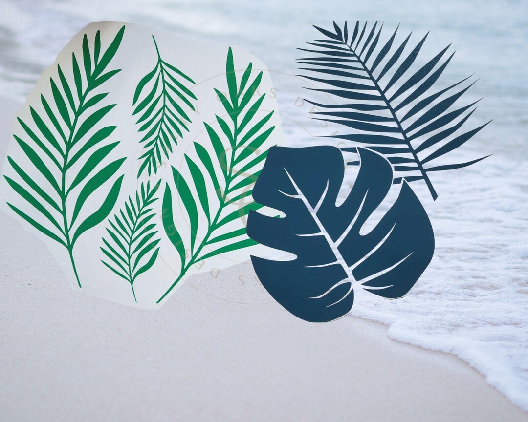 Custom Palm Leaf Decals, Nursery Wall Decal, Tropical Leaf Decal, Plant ...
