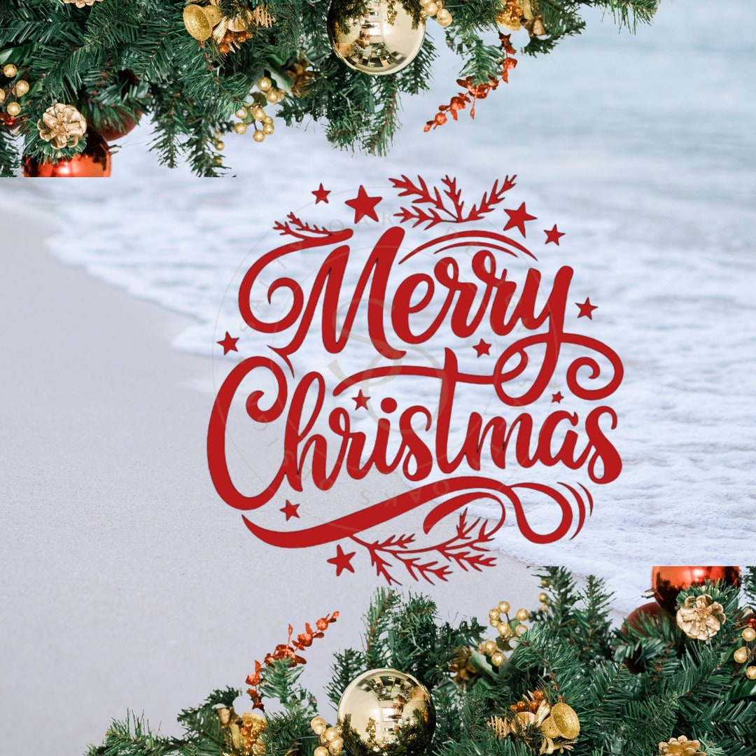 Merry Christmas Decal, Sign Decal, Window Decal, Holiday Decal ...