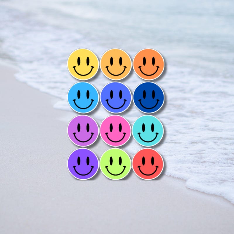 Smiley Face Stickers - Etsy