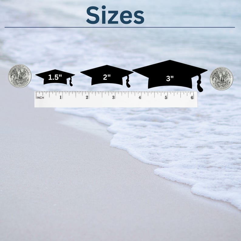 Custom Graduation Cap Vinyl Decals – 25–40 Pack, Glitter & Standard ...