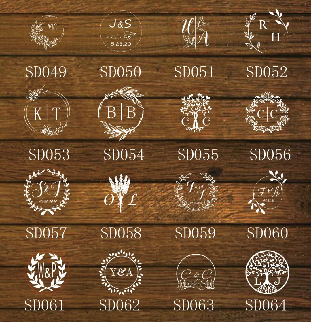 Custom Initials Wax Seal Stamp Set , Custom Initials Personalized ...