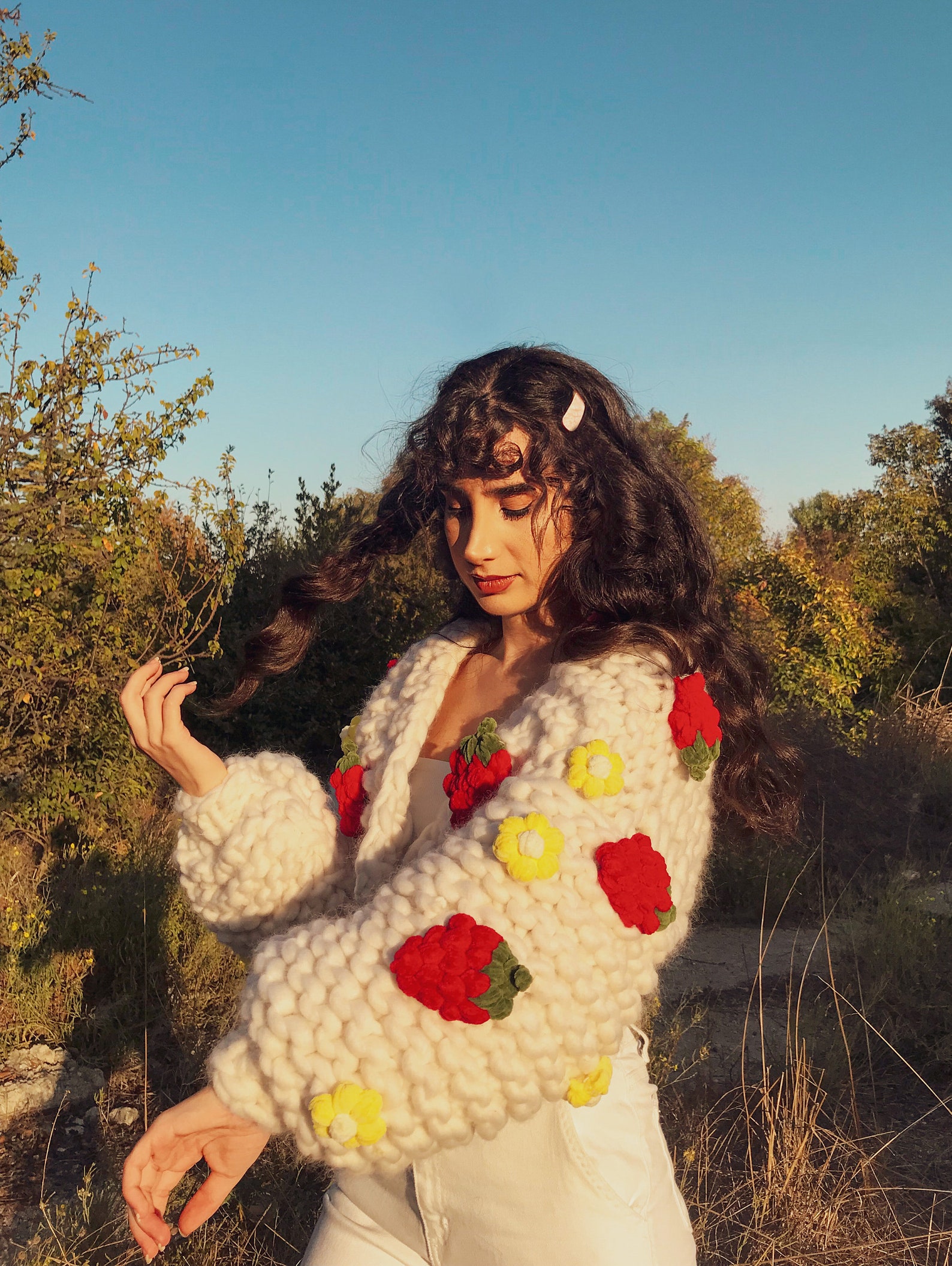 Funyarns, Strawberry Cardigan, Strawberry Jacket, Daisy Cardigan ...