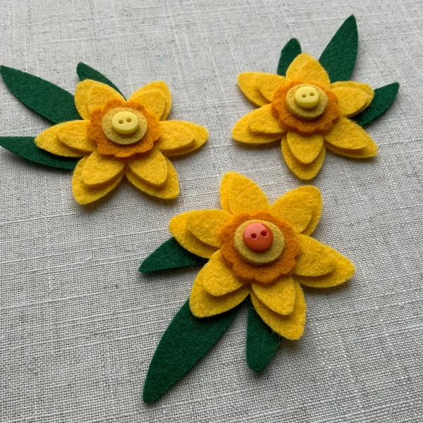Felt Daffodils - Etsy UK