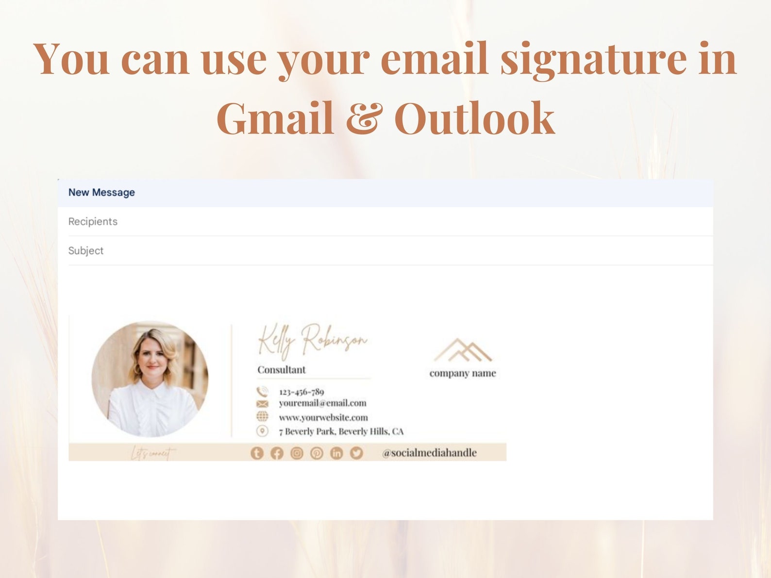 Email Signature Email Signature Template Bundle Email - Etsy
