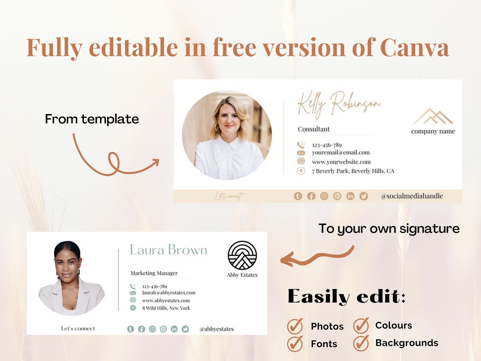 Email Signature Email Signature Template Bundle Email - Etsy