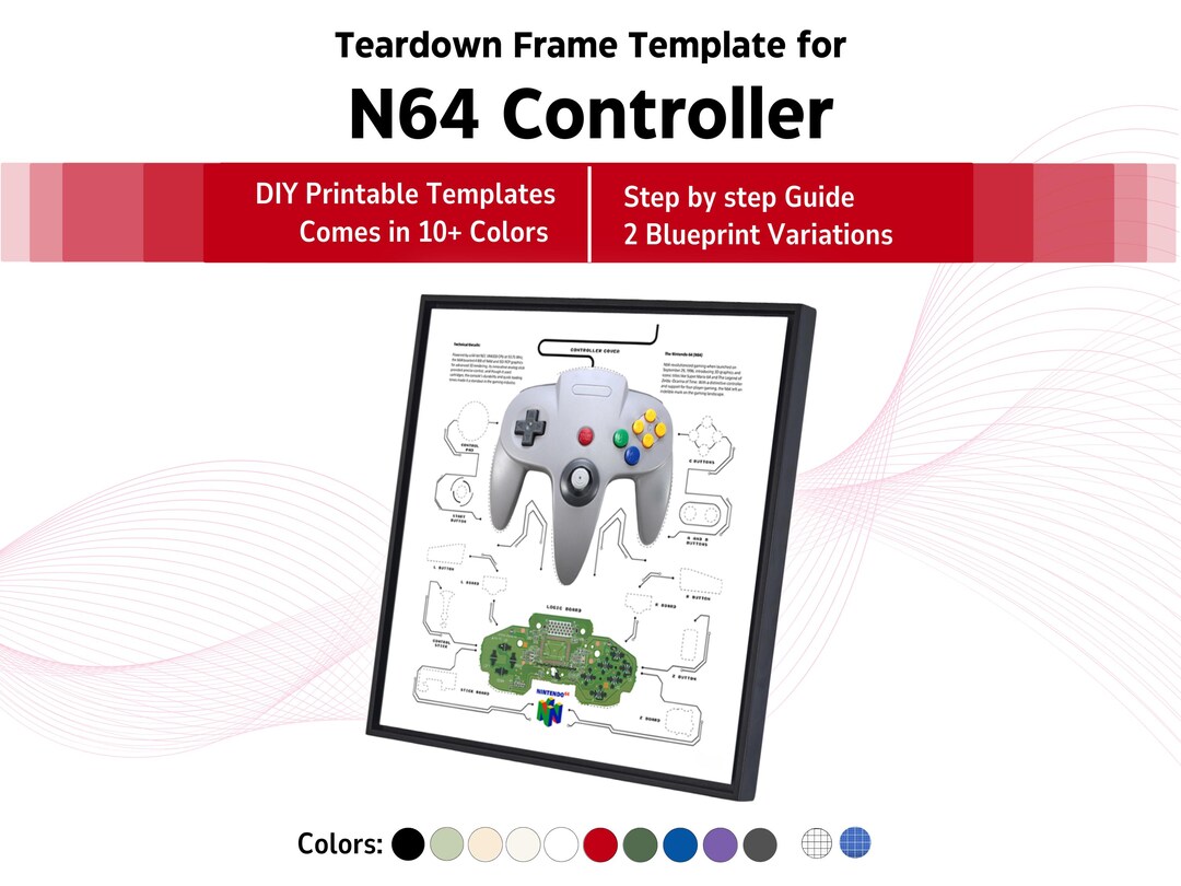 N64 Controller Teardown Template Download - 10+ Color Variants ...