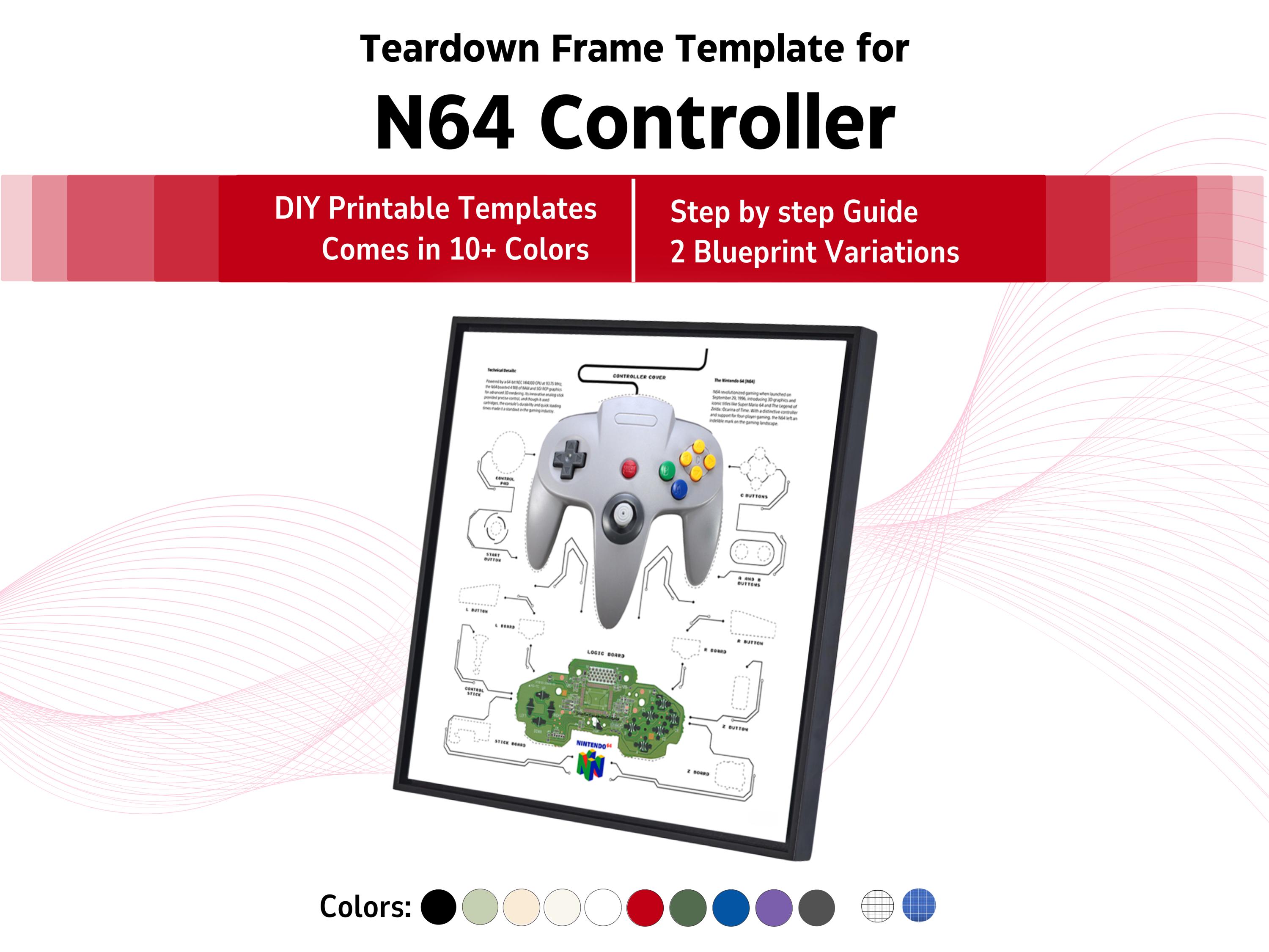 N64 Controller Teardown Template Download - 10+ Color Variants ...