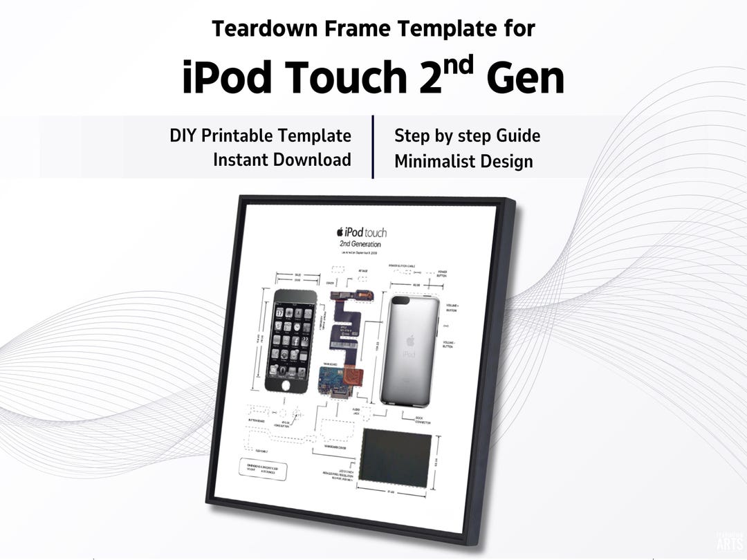 Ipod Touch 2nd Gen Teardown Template: DIY Disassembly Art (digital Download) - Etsy