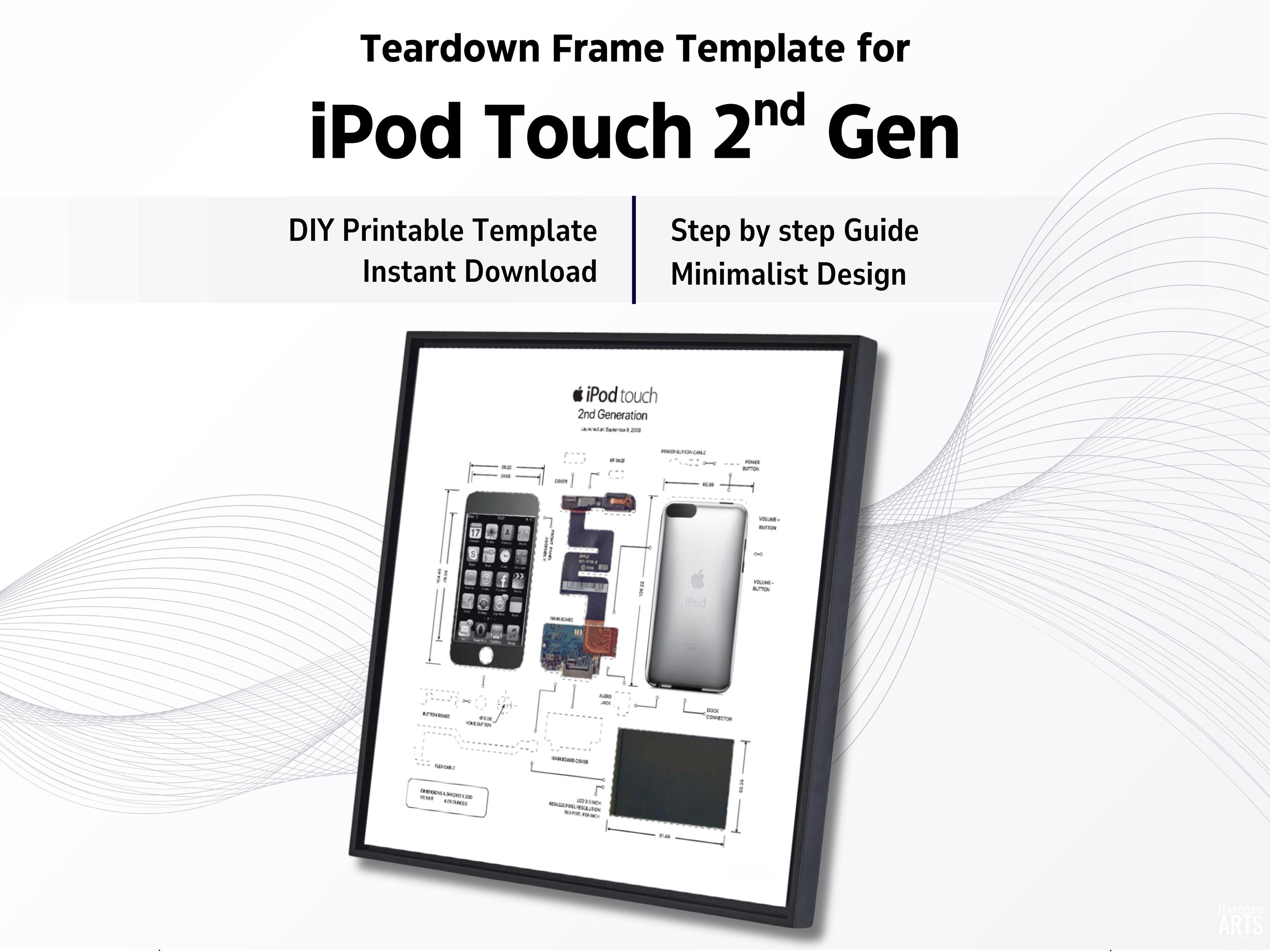 Ipod Touch 2nd Gen Teardown Template: DIY Disassembly Art (digital ...