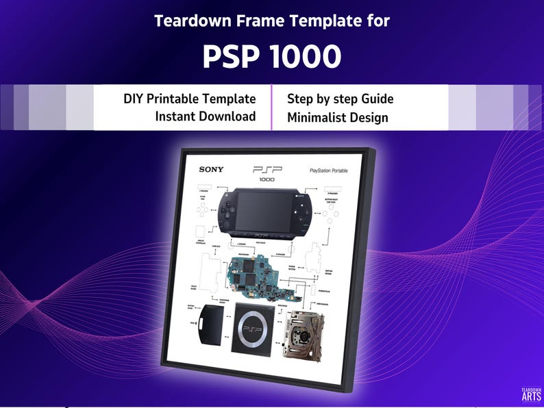 PSP 1000 Teardown Template: DIY Shadow Box Design (digital Download) - Etsy