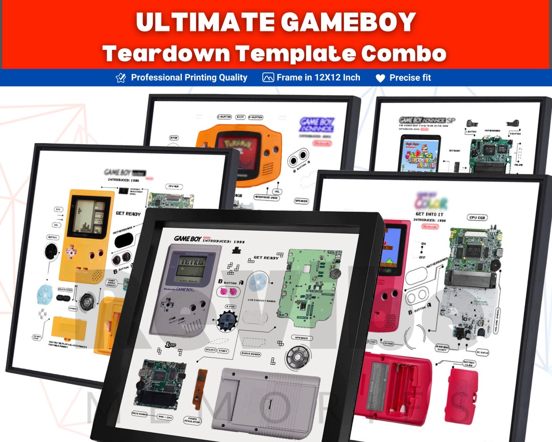 Gameboy All in One Teardown Template Bundle, Includes Original Gameboy ...