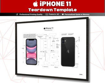 IPhone 11 Pro Max Teardown Template Download , Blueprint Frame for ...