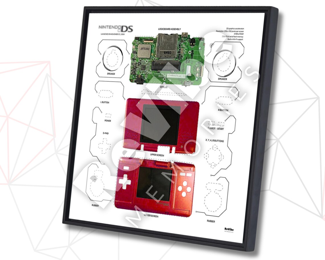 Original DS Console Teardown Template Download , DS Game Console ...