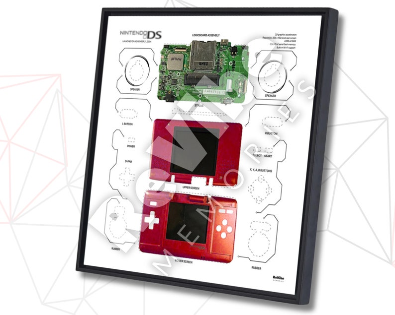 Original DS Console Teardown Template Download , DS Game Console ...