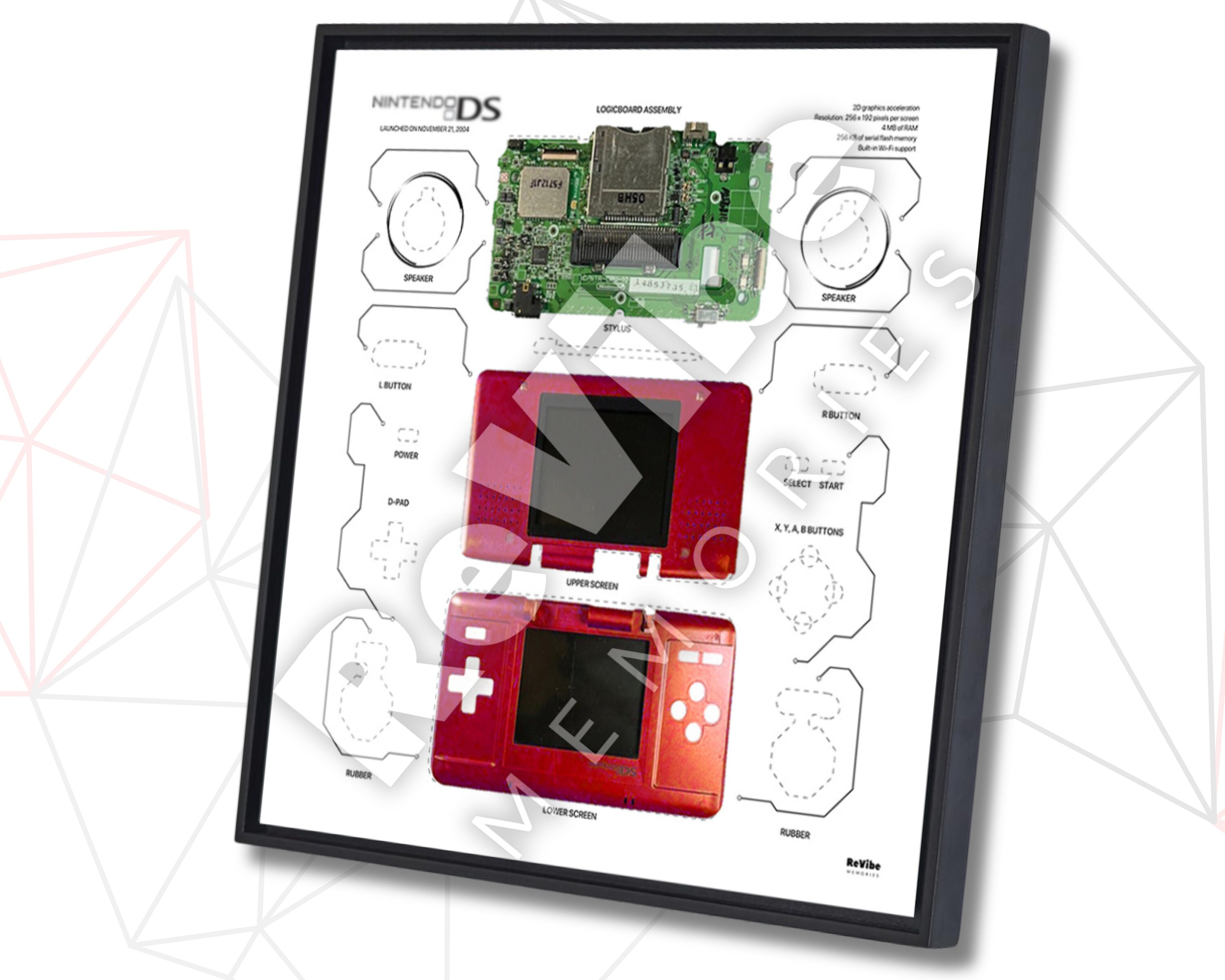 Original DS Console Teardown Template Download , DS Game Console ...