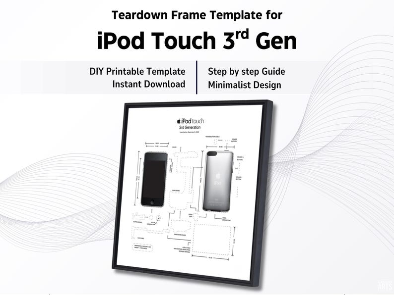 Ipod Touch 3rd Gen Teardown Template: DIY Shadow Box Design (digital ...
