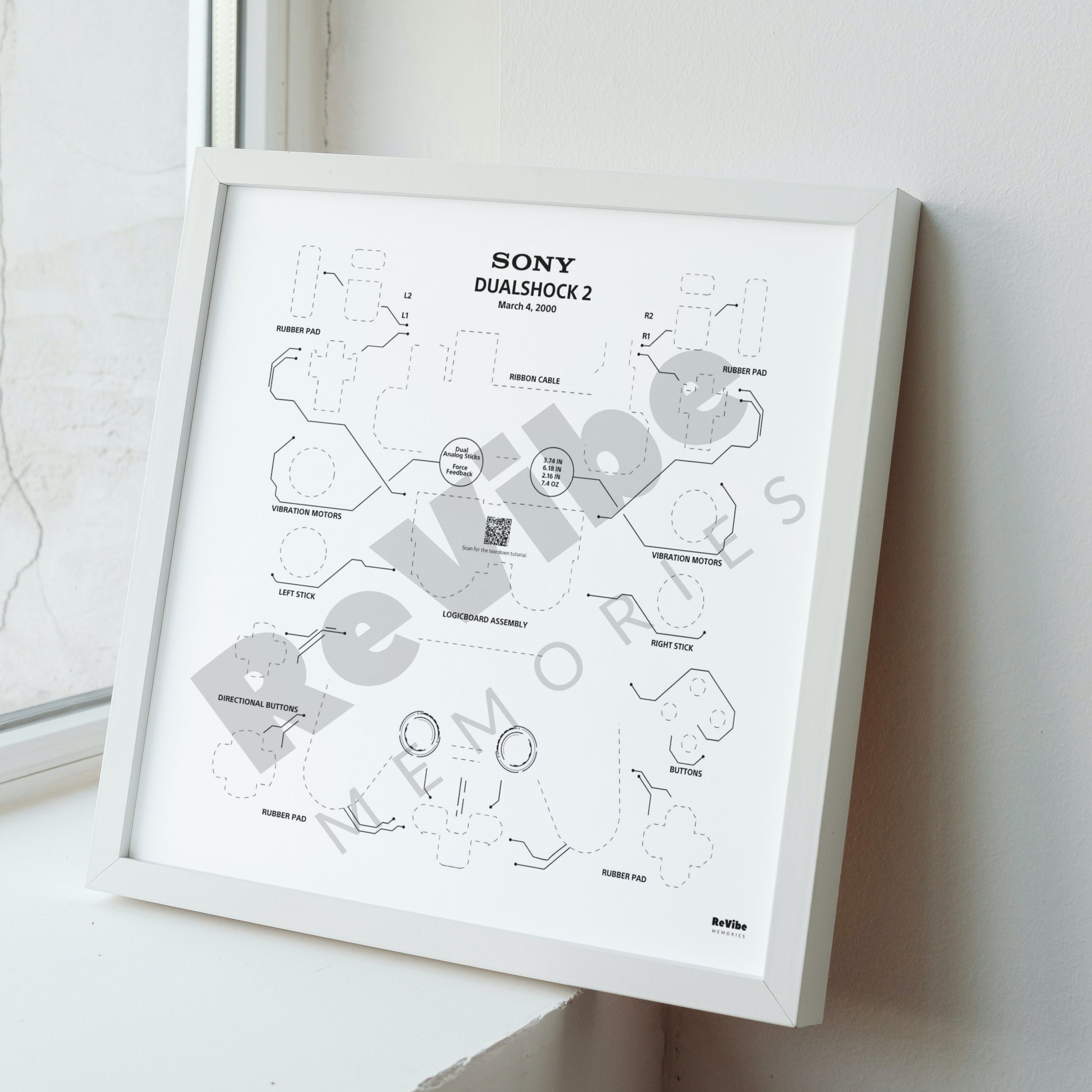 DUALSHOCK 2 Teardown Template Download , Playstation 2 Controller ...