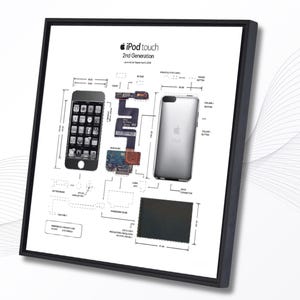 Ipod Touch 2nd Gen Teardown Template: DIY Disassembly Art (digital ...