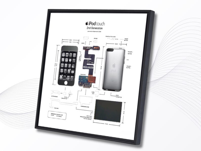 Ipod Touch 2nd Gen Teardown Template: DIY Disassembly Art (digital Download) - Etsy