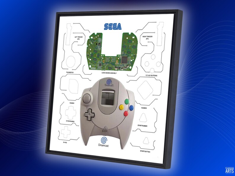 DREAMCAST Controller Teardown Template Download | SEGA Dreamcast Game ...