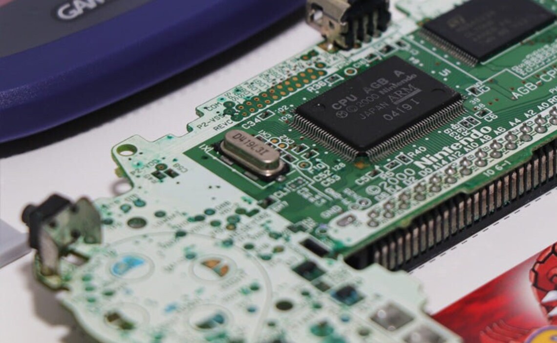 Game Boy Advance Teardown Template Download , Framed Gameboy Advance ...