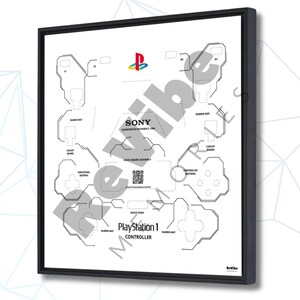 PLAYSTATION ONE Controller Teardown Template Download , Original PS ...