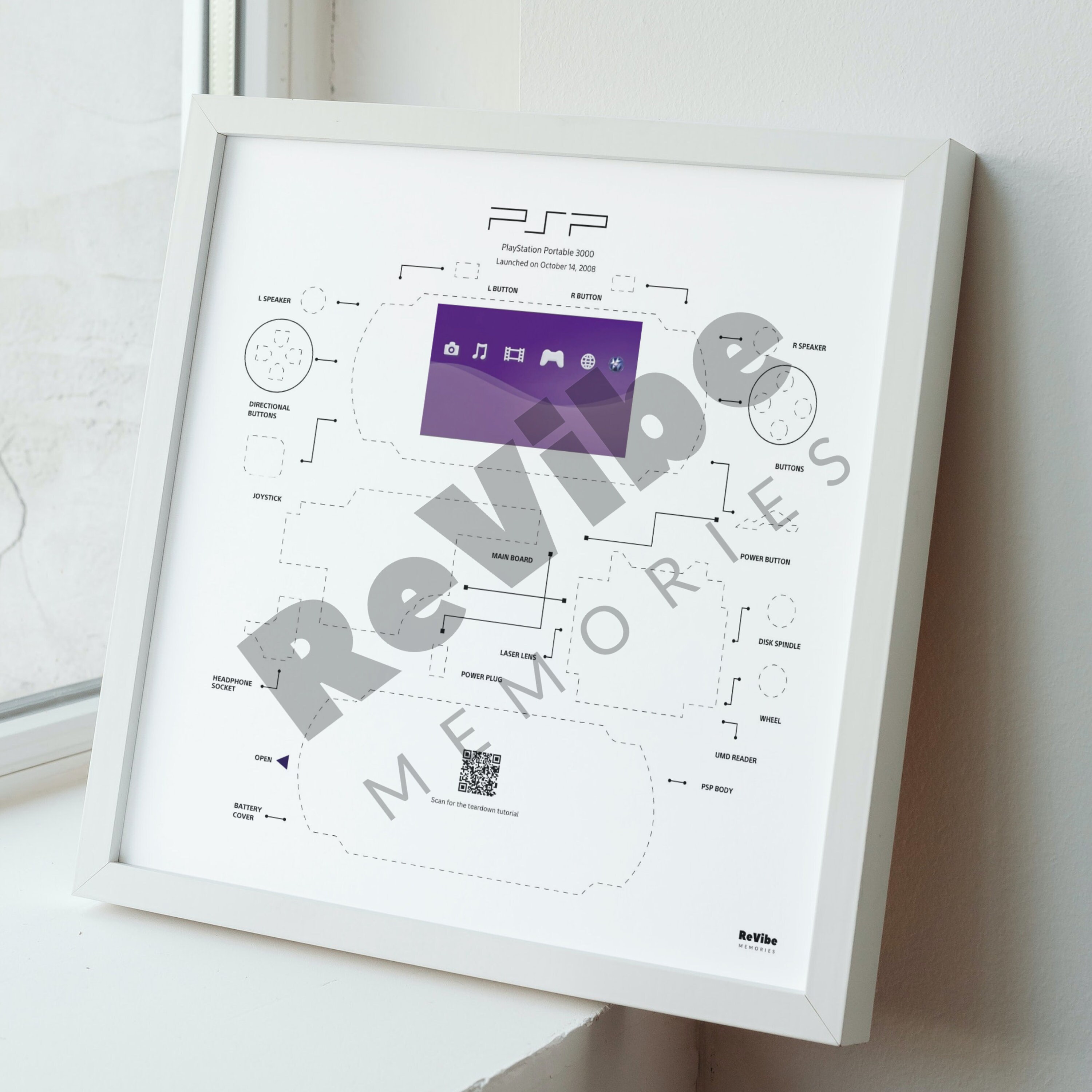 PSP 3000 Teardown Art , Playstation Portable Deconstructed ...