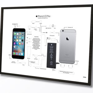 IPhone 6S Plus Teardown Template Download | Teardown Art for iPhone 6S ...