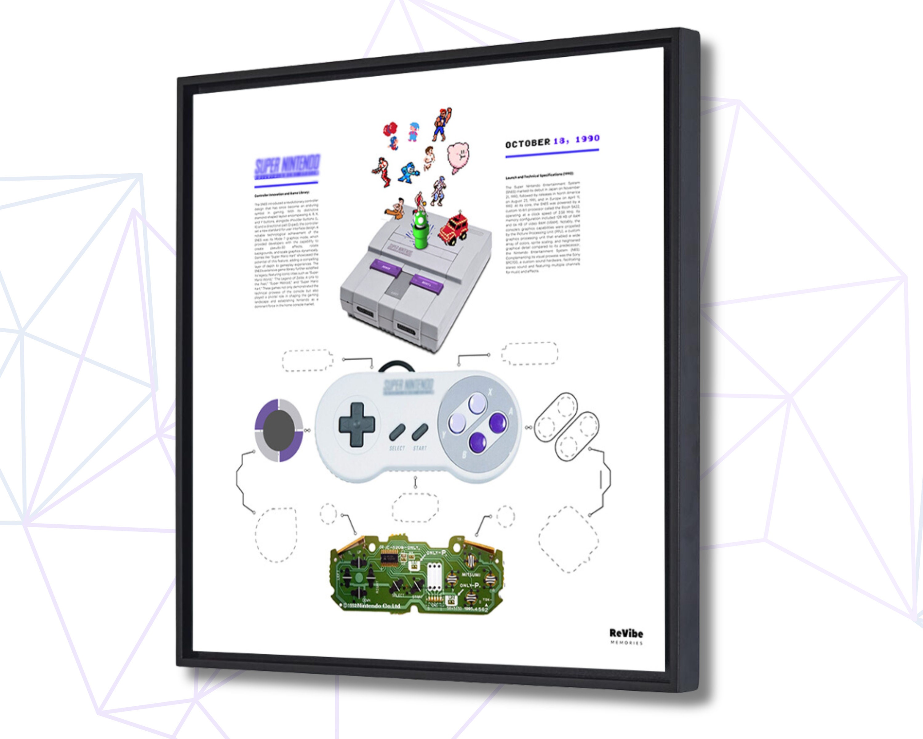 SNES Controller Teardown Template Download , 1990 SNES Game Console ...