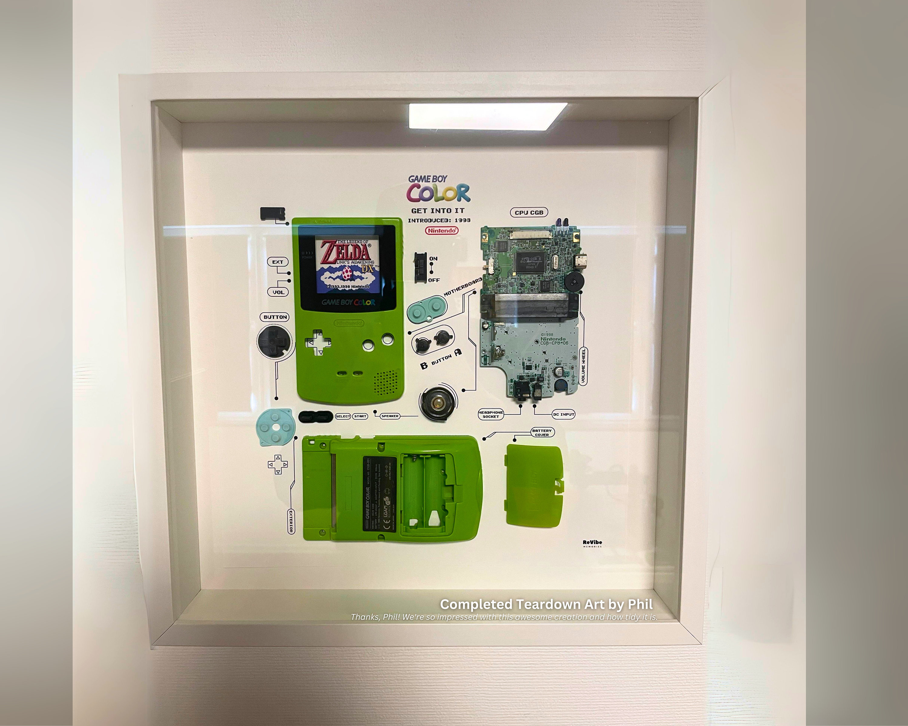 Game Boy Color Teardown Template Print Ready, Download Gameboy 1998 ...