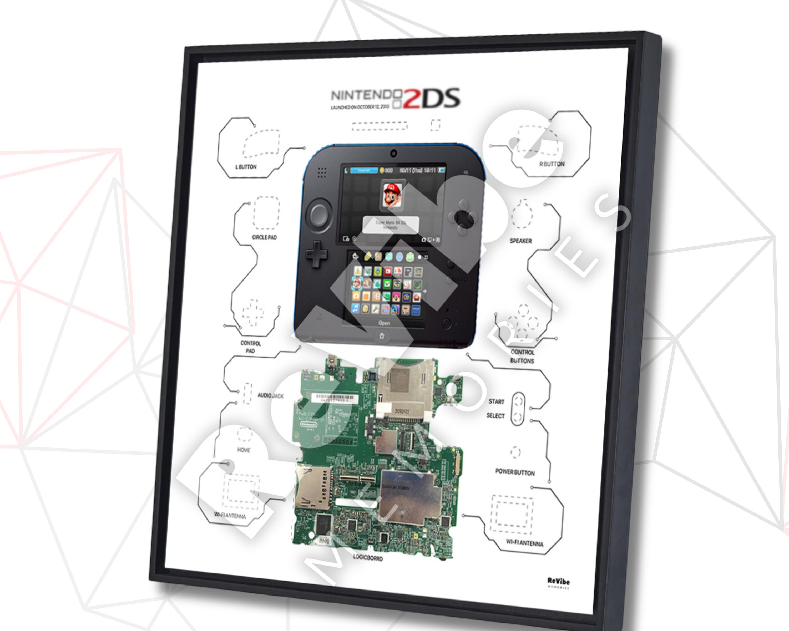 2DS Teardown Template Download , 2DS Game Console Teardown Template DIY ...