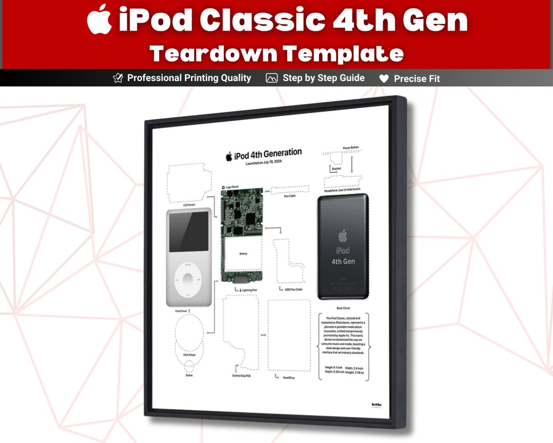 Ipod Classic 4th Gen Teardown Template (digital Download) - Etsy UK