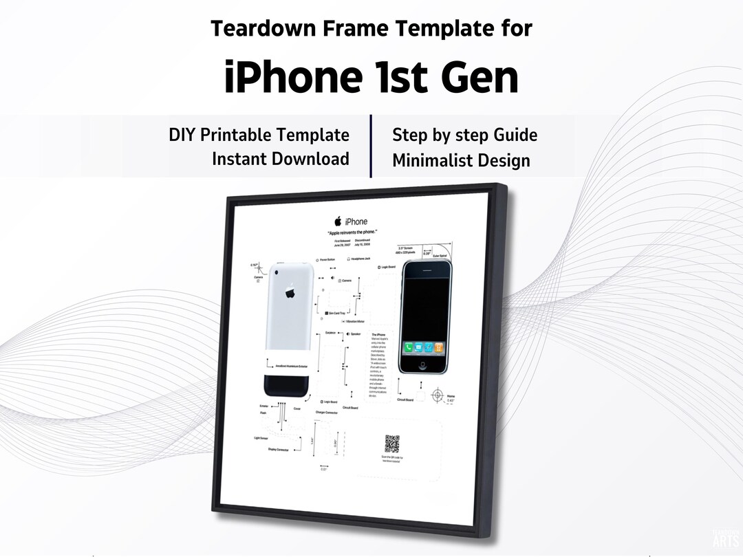 Original iPhone Teardown Digital Template | 1st Gen iPhone 2G ...