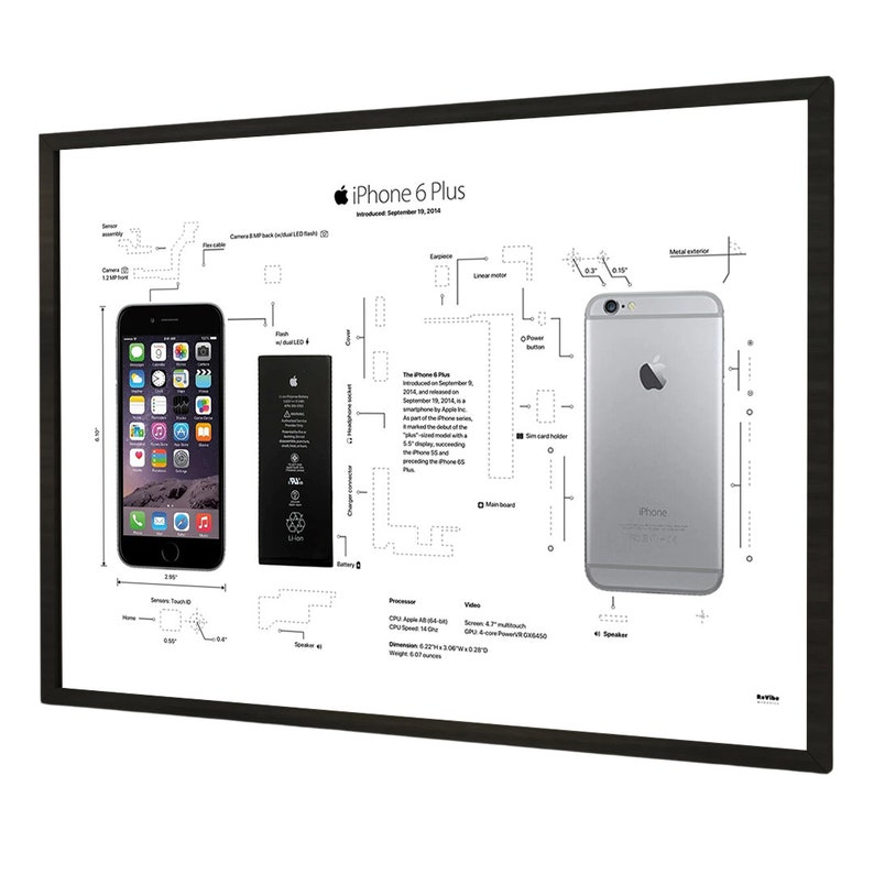 IPhone 6 Plus Framed Template Download , Teardown Art for iPhone 6 ...