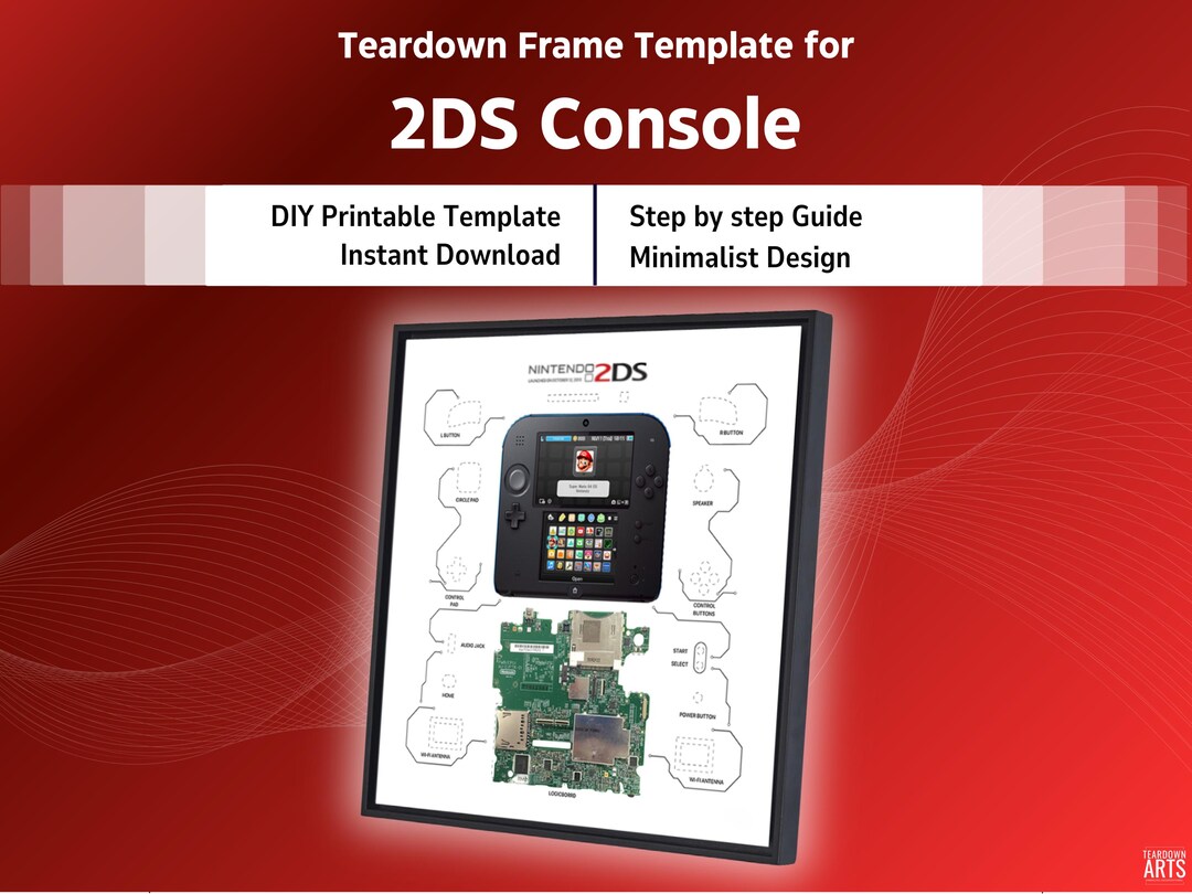 2DS Teardown Template Download | DIY 2DS Techart Frame | Disassembled ...