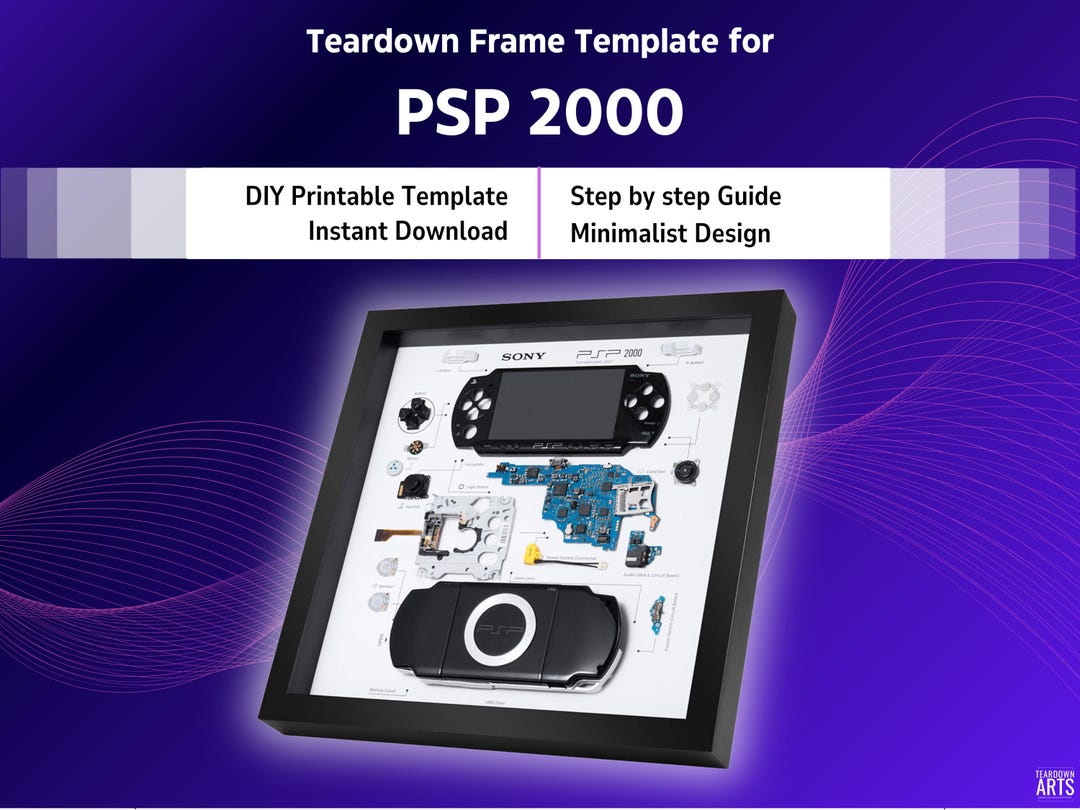 PSP 2000 Teardown Art Template Ready to Print (digital Download) - Etsy