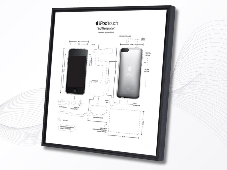 Ipod Touch 3rd Gen Teardown Template: DIY Shadow Box Design (digital ...