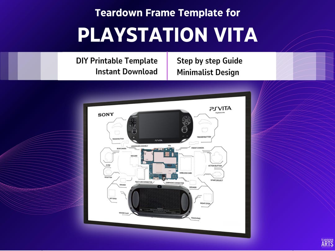 PS Vita Teardown Art Template | Deconstructed Playstation (digital ...