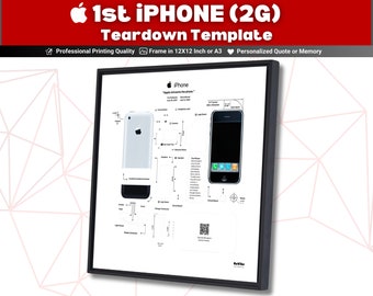 IPhone 2G 1st Gen Framed Teardown Template - Etsy