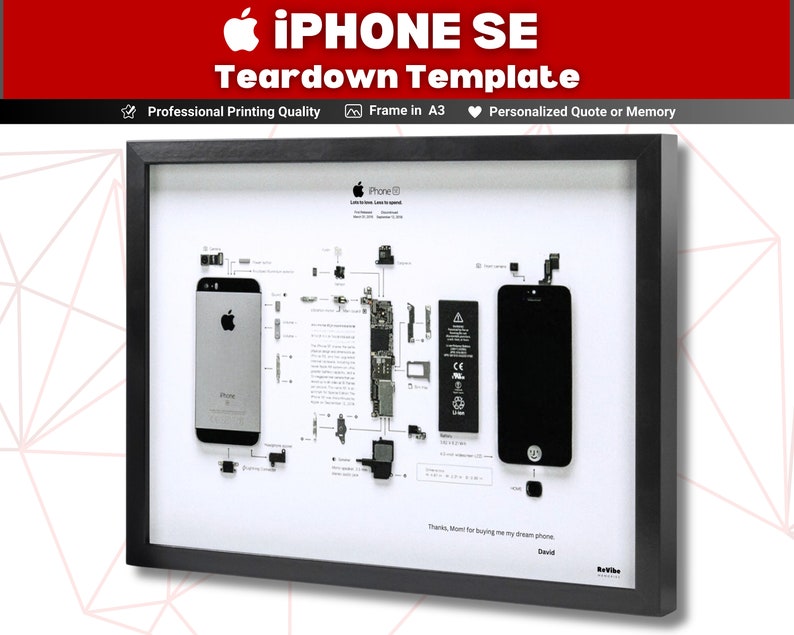 IPhone SE 1st Gen Teardown Template Download , Old iPhone Disassembly ...