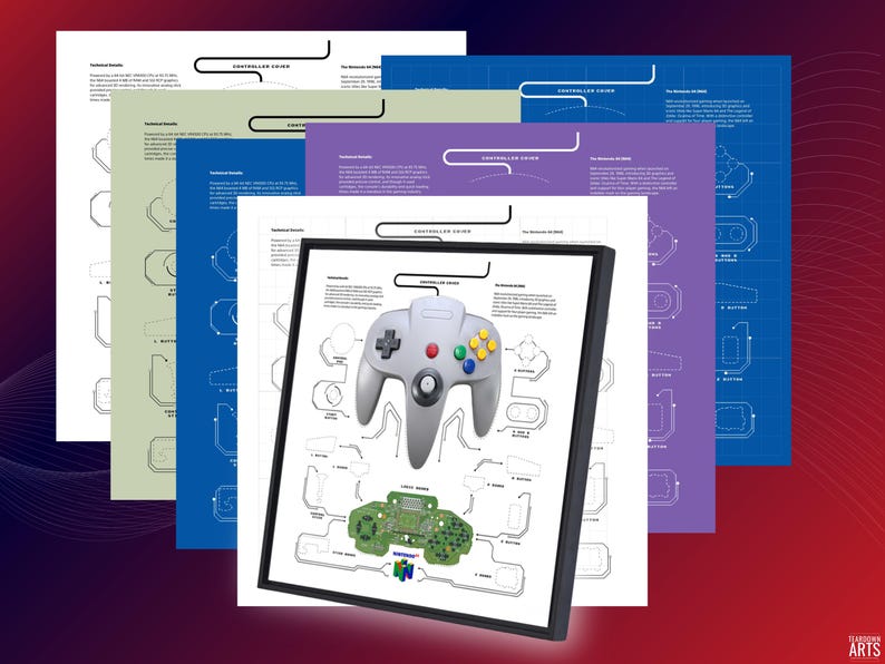 N64 Controller Teardown Template Download - 10+ Color Variants ...