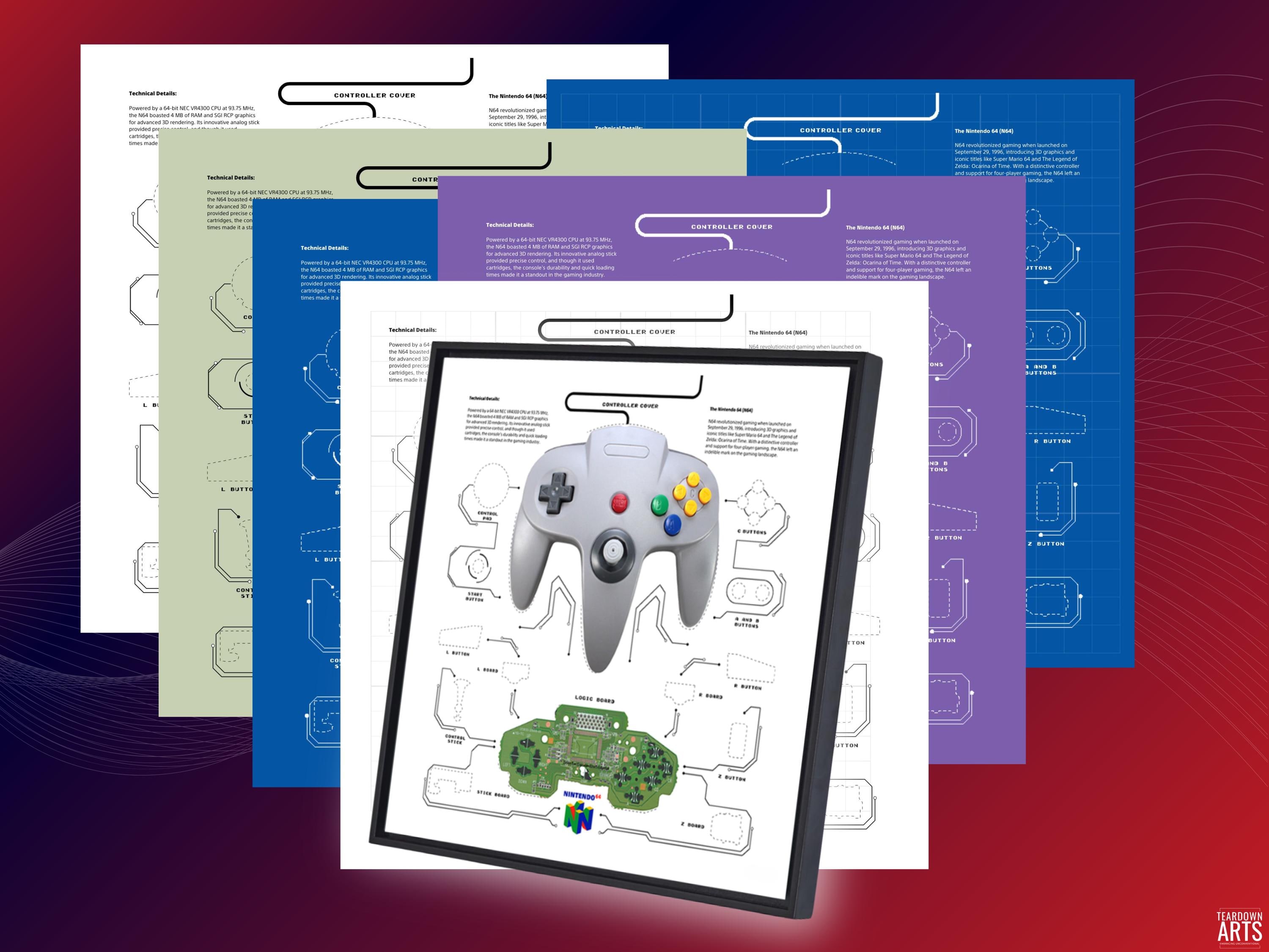 N64 Controller Teardown Template Download - 10+ Color Variants ...