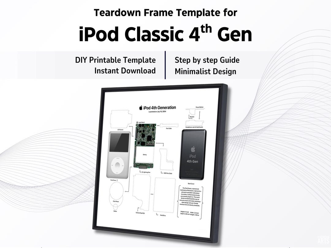 Ipod Classic Teardown Template Download (4th Generation) | Ipod Classic ...
